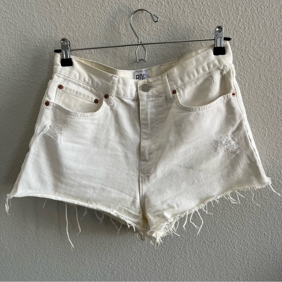 BDG | Shorts | High Rise Distressed White Denim Shorts | Poshmark